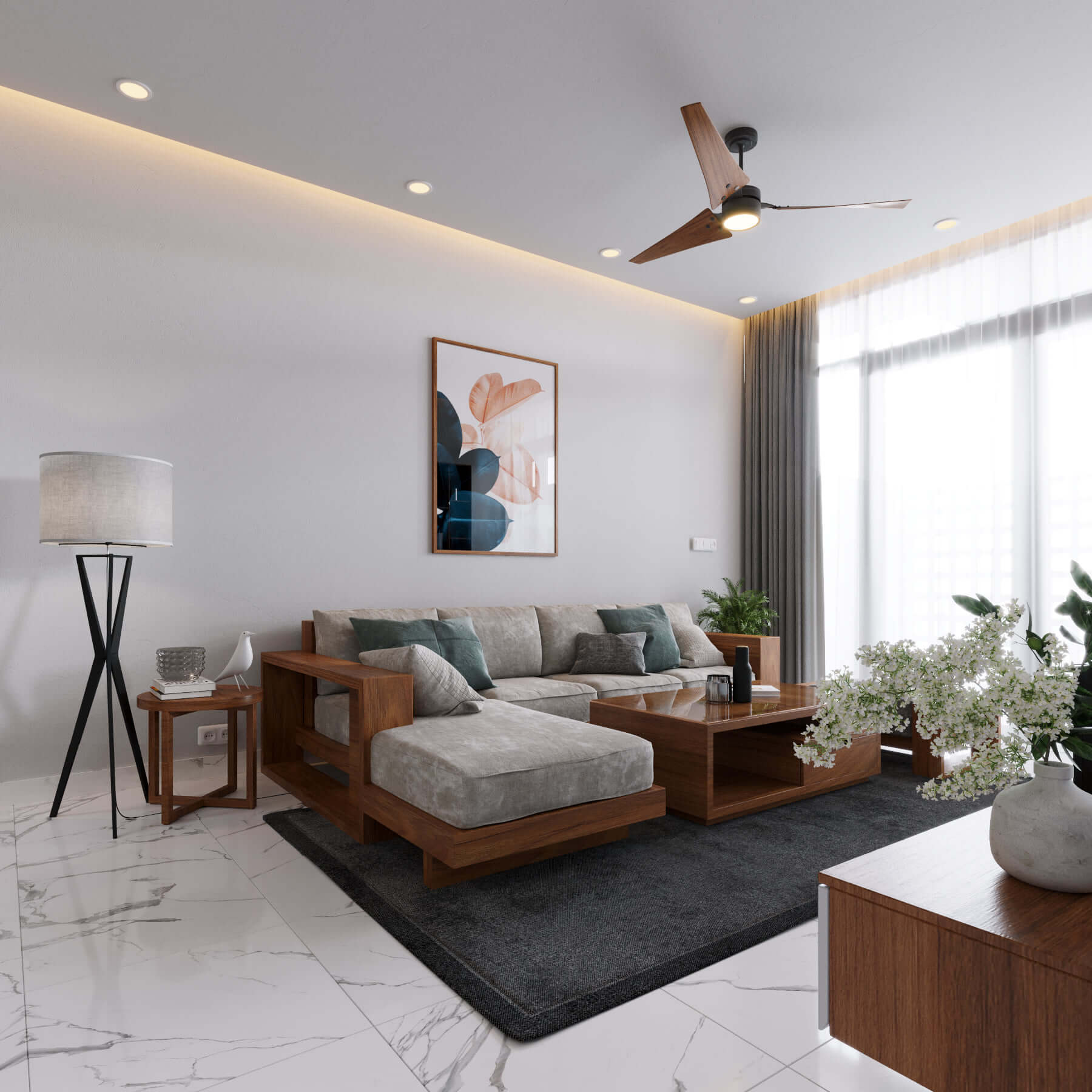 3D Interior Model Kitchen Living Room 0153 Scene 3dsmax - Download 3D ...