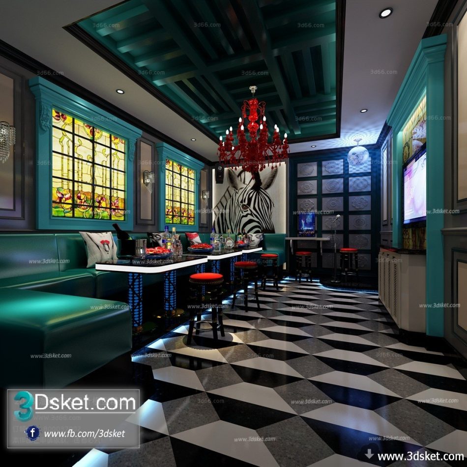 3D Interior Model KTV Room 026 Scene 3dsmax - Download 3D Model Free ...