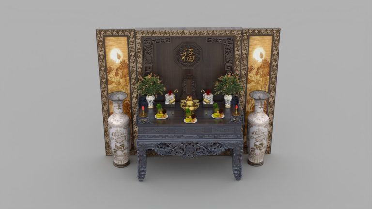 3D Model Altar Room Free Download 01116 Phòng Thờ - Download 3D Model ...