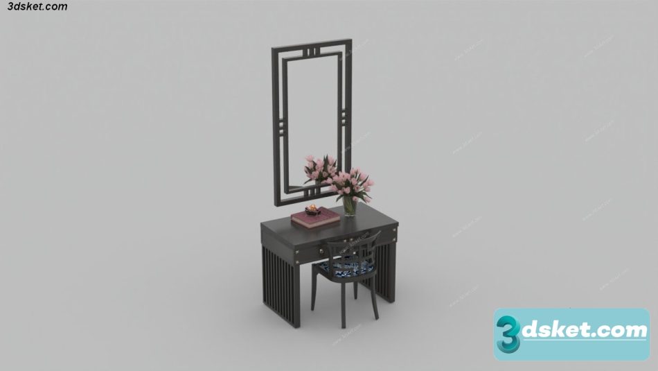 3D Model Dressing Table Free Download 01241 - Download 3D Model Free ...