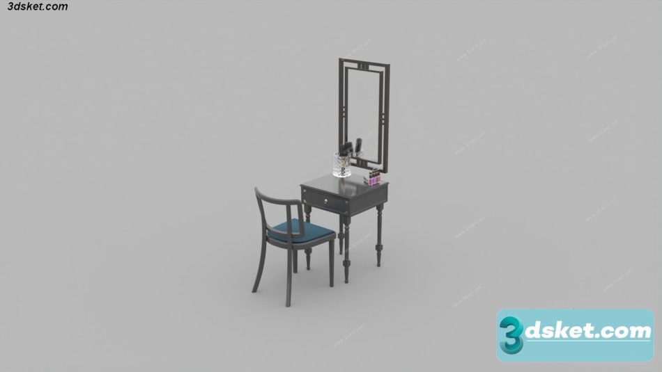3D Model Dressing Table Free Download 01350 - Download 3D Model Free ...