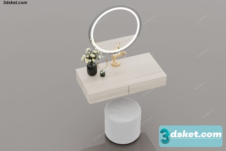 3D Model Dressing Table Free Download 0320 - Download 3D Model Free ...