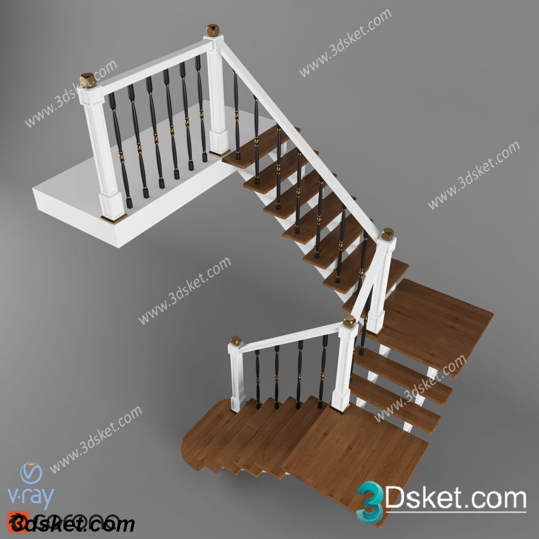 3D Model Staircase Free Download 0029 - Download 3D Model Free ...