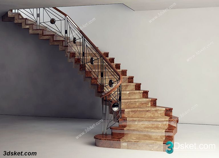 3d Model Stair 21 Free Download - Download 3D Model Free 3dskymodel ...
