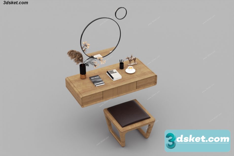 3D Model Dressing Table Free Download 0559 - Download 3D Model Free ...