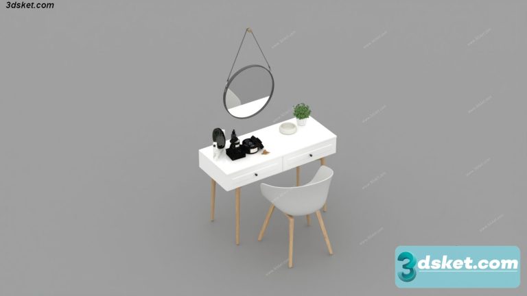 3D Model Dressing Table Free Download 0776 - Download 3D Model Free ...