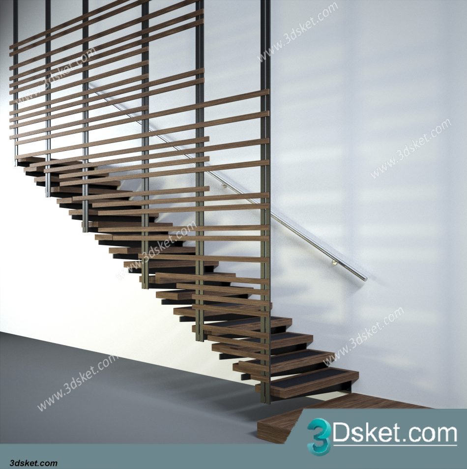 3D Model Staircase Free Download 056 - Download 3D Model Free ...