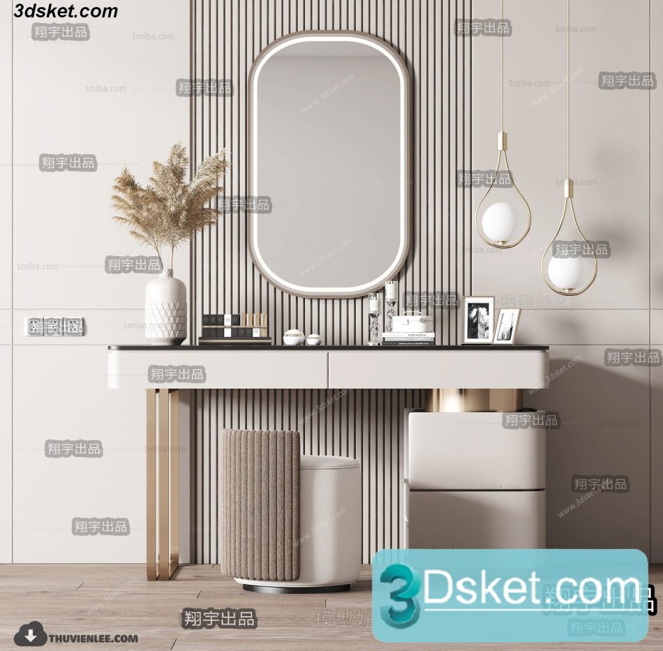3D Model Dressing Table Free Download 008 - Download 3D Model Free ...