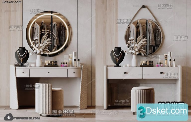 3D Model Dressing Table Free Download 019 - Download 3D Model Free ...