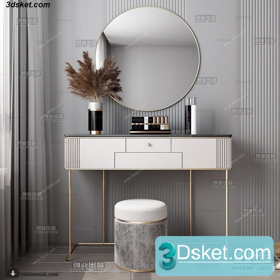 3D Model Dressing Table Free Download 024 - Download 3D Model Free ...