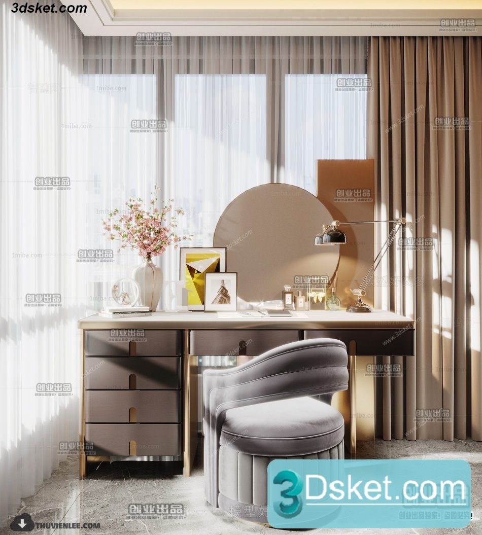 3D Model Dressing Table Free Download 032 - Download 3D Model Free ...