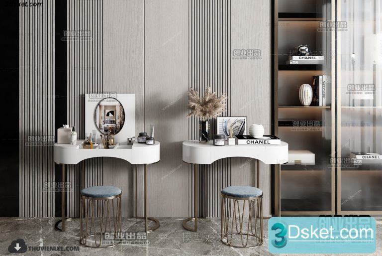 3D Model Dressing Table Free Download 053 - Download 3D Model Free ...