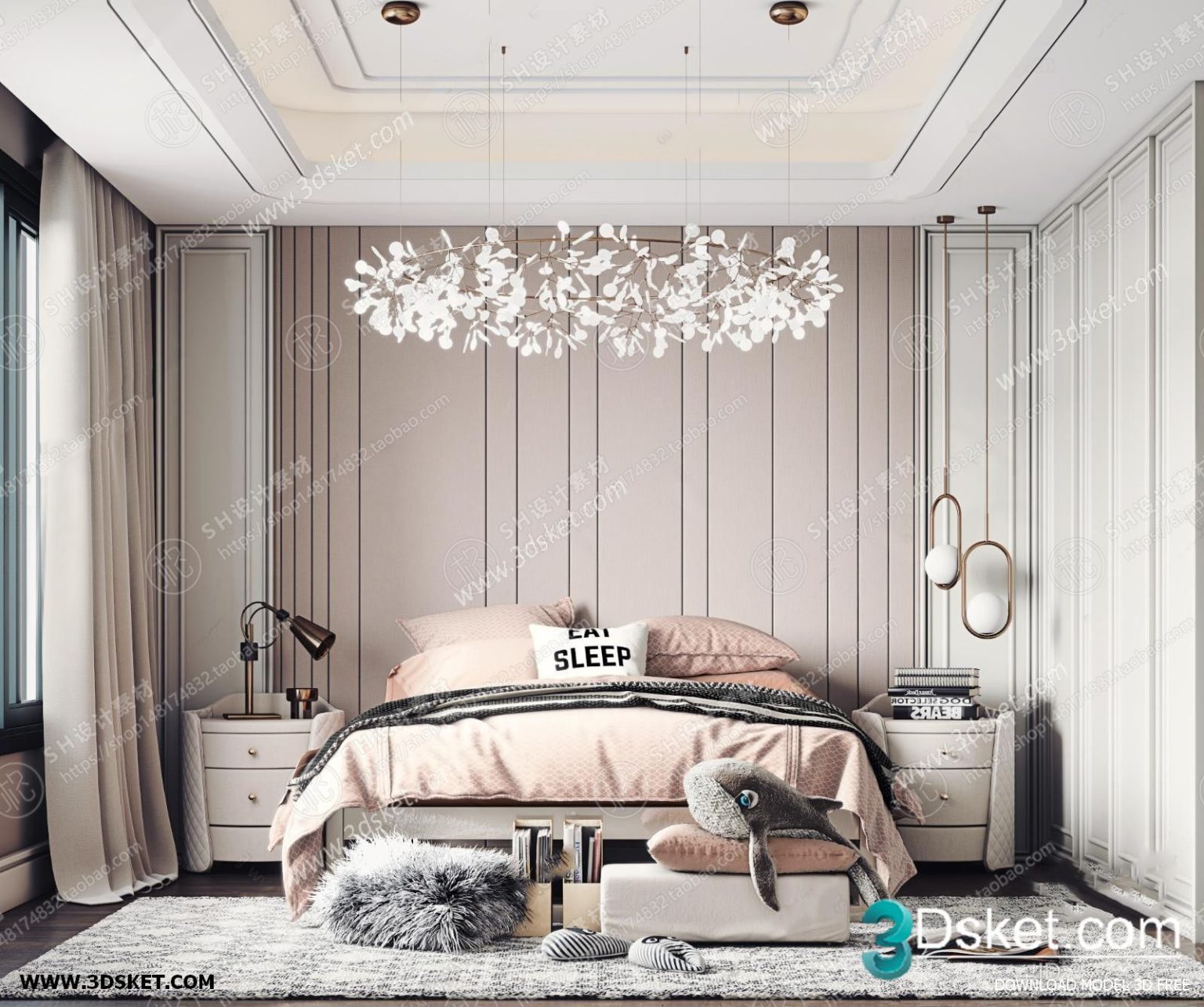 3D Interior Scene Children Room 0801 - Download 3D Model Free ...