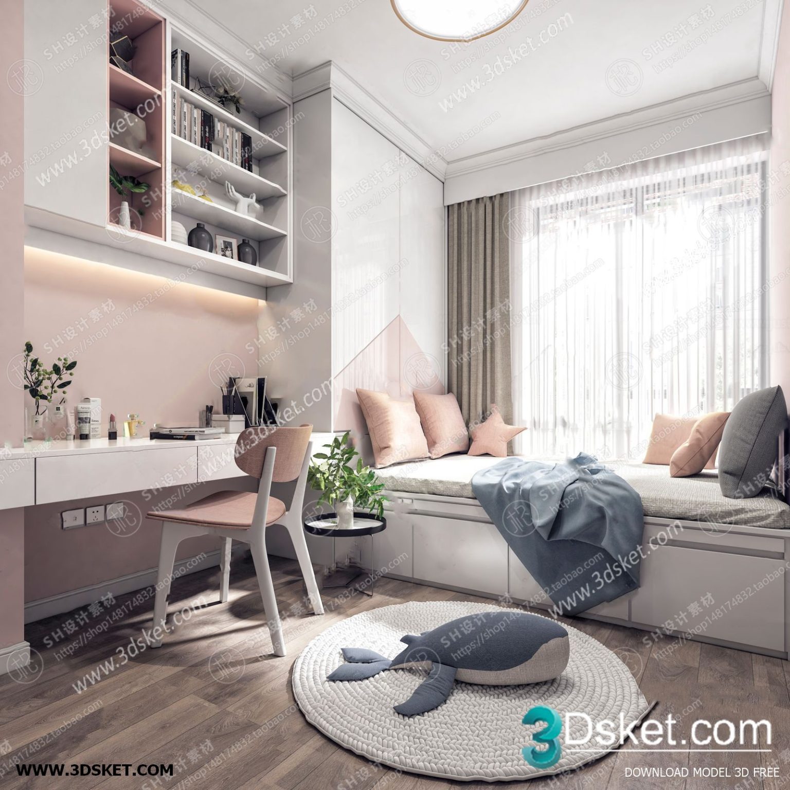 3D Interior Scene Children Room 0820 - Download 3D Model Free ...