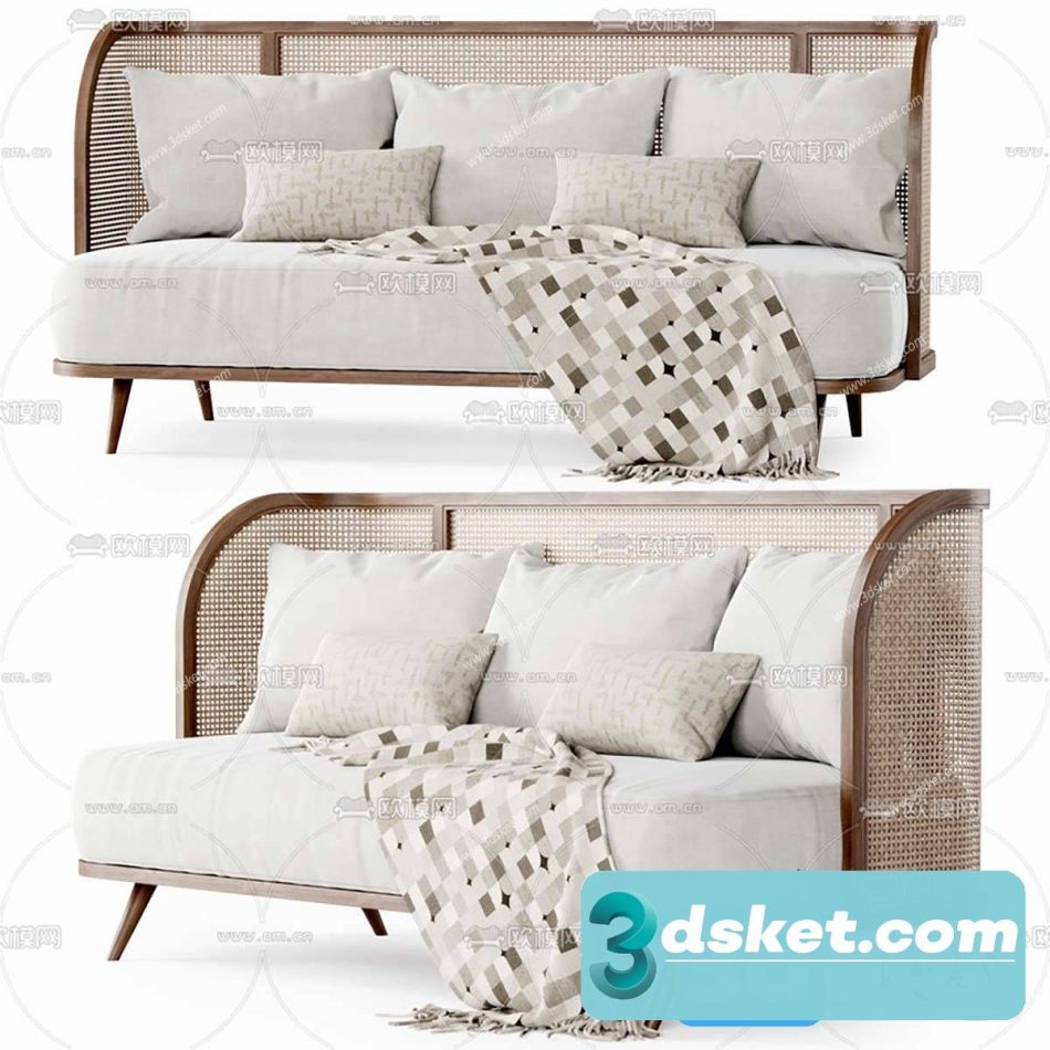 3D Model Sofa Free Download 0855 - Download 3D Model Free 3dskymodel ...