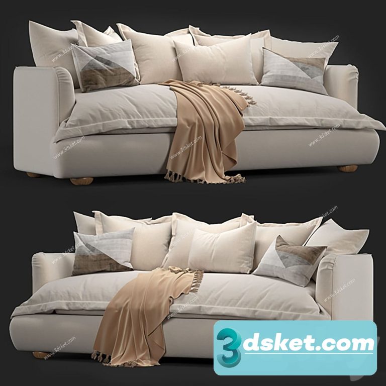 3D Model Sofa Free Download 0830 - Download 3D Model Free 3dskymodel Free, 3Dsket, Interior ...